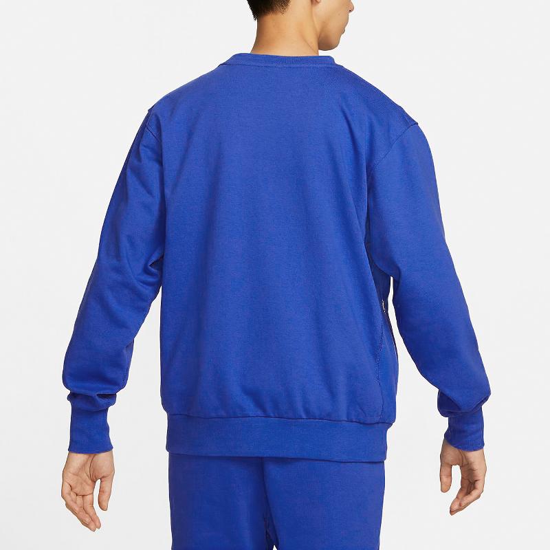 Nike 長袖 Dri-FIT Standard Issu 男款 寶藍 白 刺繡 大學T 拉鍊口袋 彈性羅紋 DQ5821-480 - PChome 24h購物