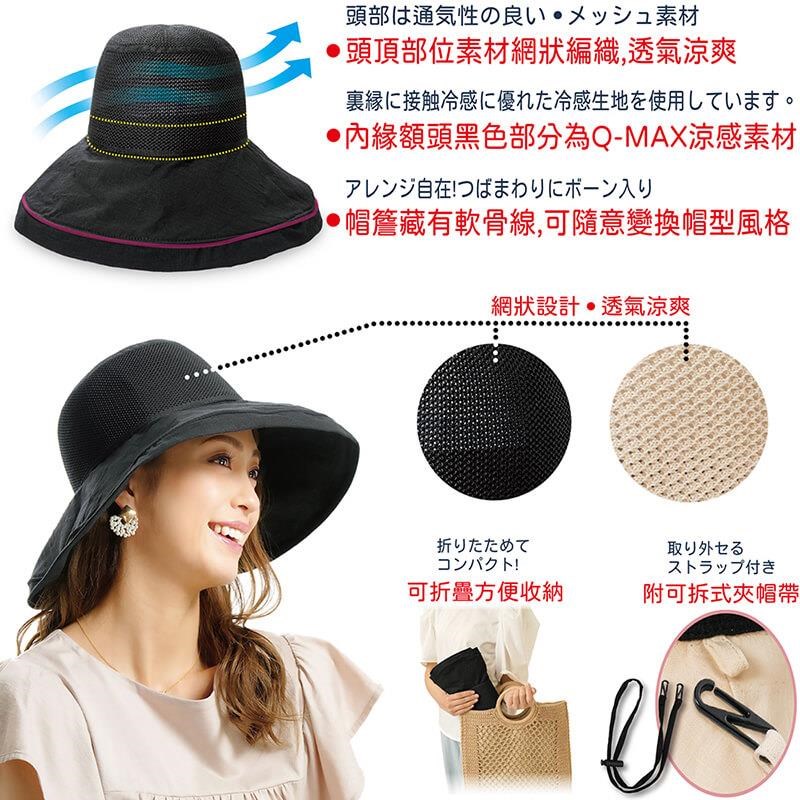 【日本Needs Labo】COOL抗UV涼爽寬簷遮陽帽 一入 - PChome 24h購物