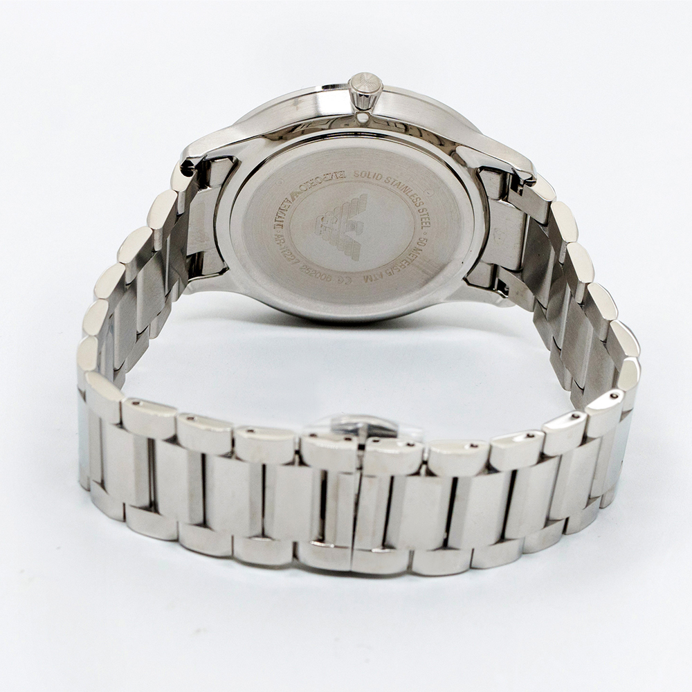 【ARMANI】亞曼尼 公司貨 Giovanni 型男時尚經典不鏽鋼腕錶/銀x藍面 (AR11227) - PChome 24h購物