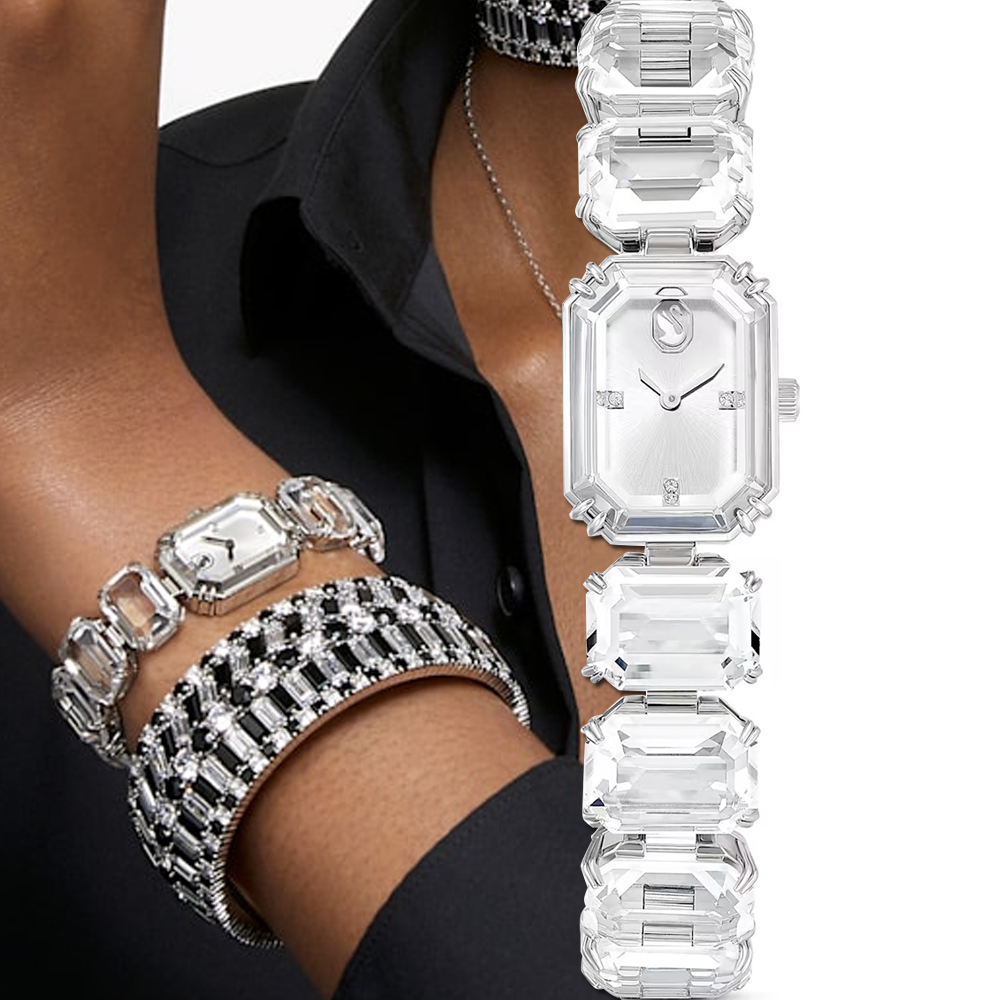 SWAROVSKI 施華洛世奇 Millenia 風格無限八角切割水晶腕錶-5621173 - PChome 24h購物